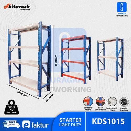 Jual KDS1015 Rack Gudang Besi 200KG Rak Gudang Light Duty Panjang 1 ...