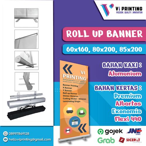 Jual Roll up banner 60x160, 80x200, 85x200 - 60x160, Laminasi Doff ...