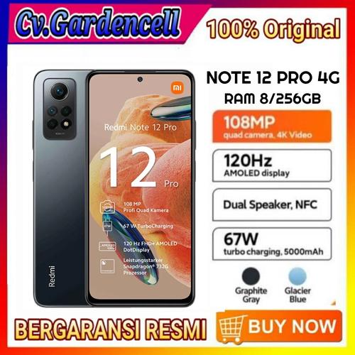 Promo Xiaomi Redmi Note 12 Pro 4g Ram 8/256 Gb Garansi Resmi - Biru ...