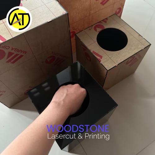 Promo Kotak Undian Hitam / Box Lucky Draw Akrilik - 15 x 15 x 15 cm ...