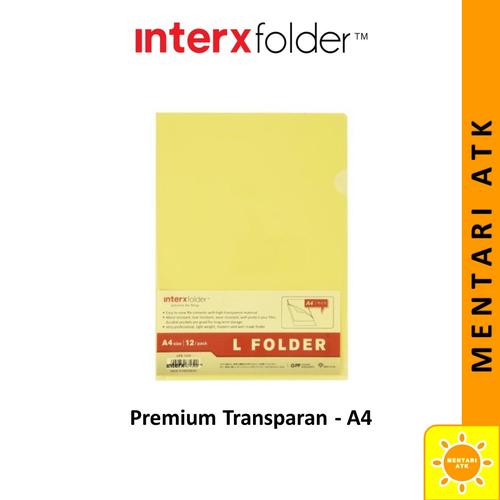 Jual Map Tebal Plastik Bening A4 / Map L A4 Interxfolder - Transparan ...