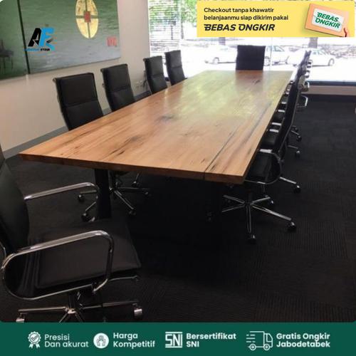 Jual Meja Meeting Kayu Mahogany Persegi Panjang - Meja Rapat Meja Kerja ...