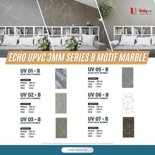 Jual Echo UPVC 3mm Series B / Panel Board Motif Marble / UV Panel Untuk ...