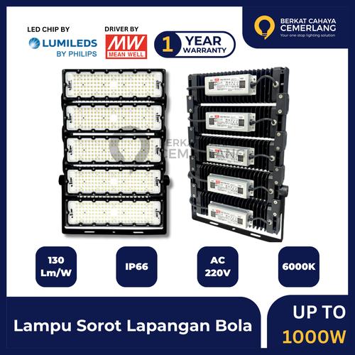 Jual Lampu Sorot Lapangan High Mast LED PREMIUM 100W 200W 300W 400W 500W 600W 1000W FLood Light ...