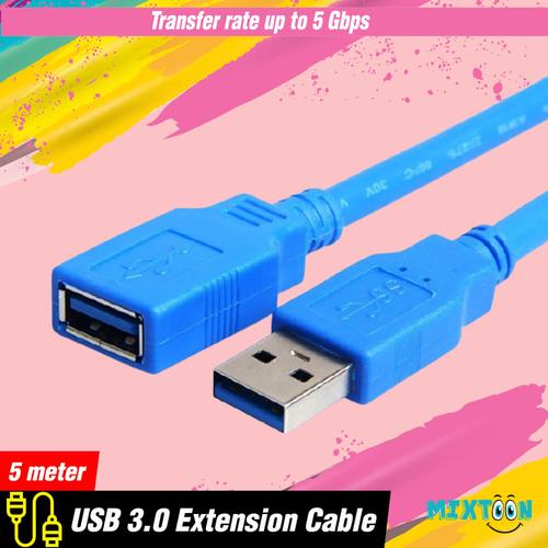 Jual Kabel USB 3.0 Perpanjangan Extender Male to Female Sambungan 5 ...