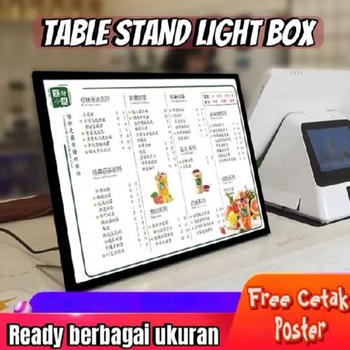 Jual LED Table Stand Light Box/ Light Box Menu /Daftar Menu/Slim Light ...