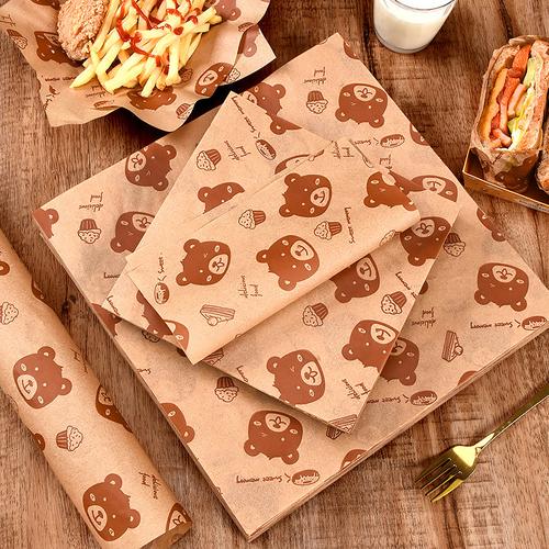 Promo Wax paper Baking Paper Motif BEAR CAKE Kertas Alas Bento Sandwich ...