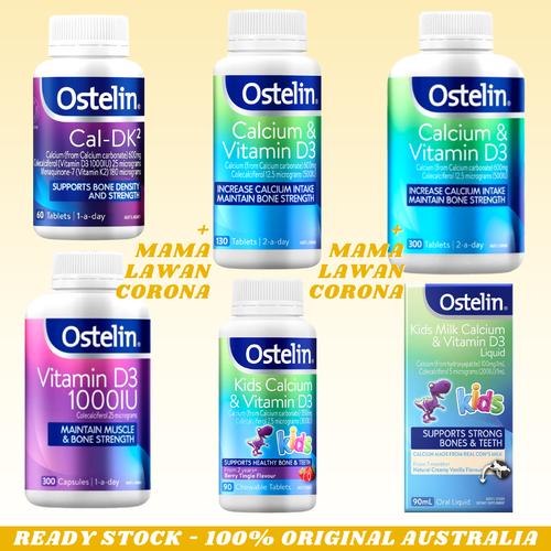 Jual OSTELIN Calcium & Vitamin D3 130 300 Tablets 1000iu Cal DK2 60 ...