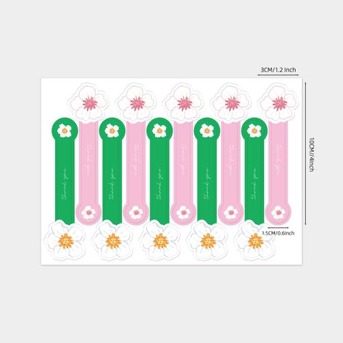 Promo Stiker Label Thank You GREEN PINK Sticker TQ Segel Box Kue isi ...
