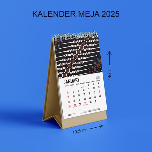 Jual Kalender 2025 Lengkap Kalender Meja Ukuran Kecil Motif Batik ...