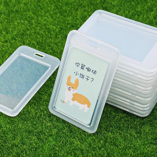 Jual id card warna polos transparan holder polos name tag kartu nama ...