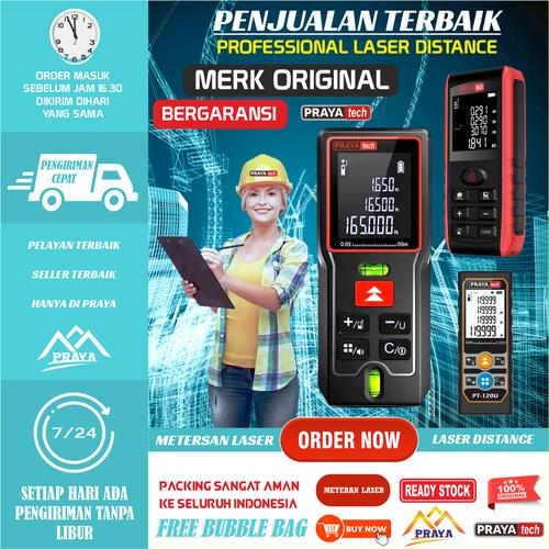 Jual 100m laser distance meter / meteran laser PRAYATECH 100 meter ...