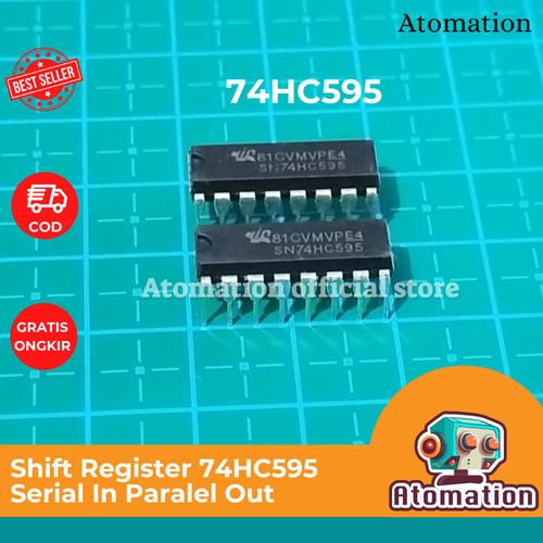 Promo IC 74HC595 74HC595N Serial Register 8 bit Serial In Paralel Out ...