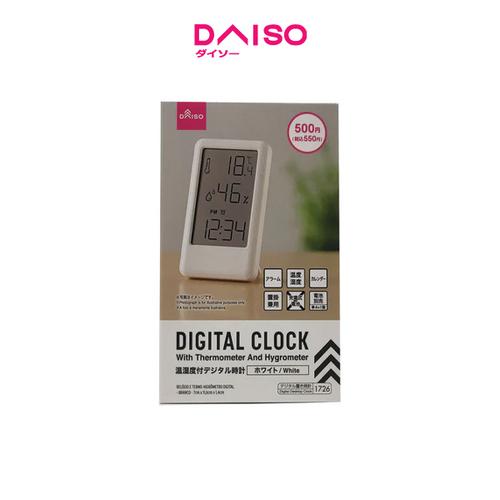Jual Daiso Digital Clock with Thermometer and Hygrometer -White - 2 ...