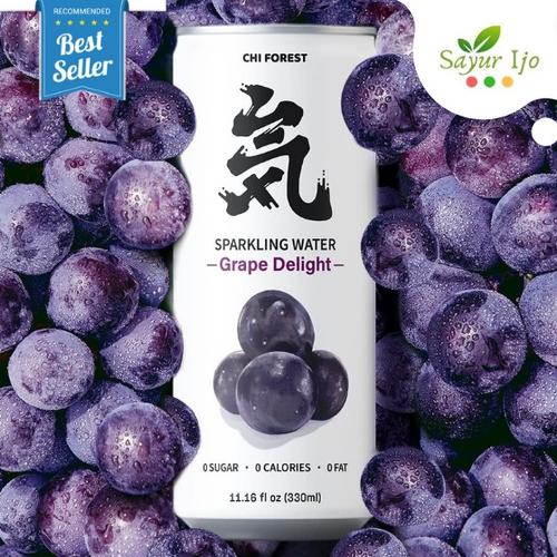 Promo CHI FOREST Sparkling Grape Delight 330 ML / Kaleng Minuman Air Soda Bebas Gula Rasa Buah ...