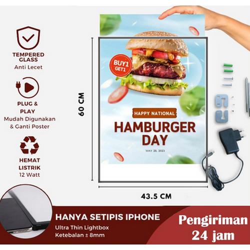 Jual LED Cafe Menu Board/LED Signboard/ Slim Light Box/LED Light Box ...