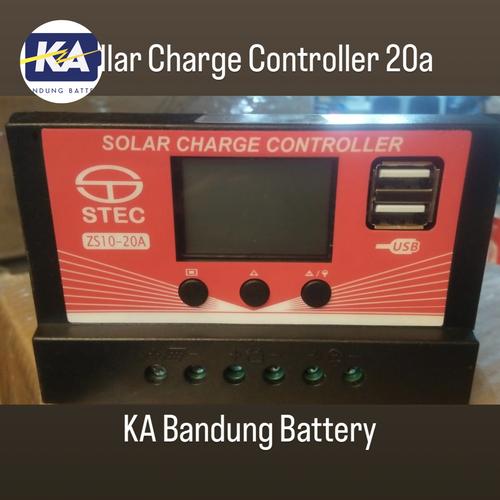 Jual auto solar charge controller kontroler pwm stec digital 20a 20 a ...