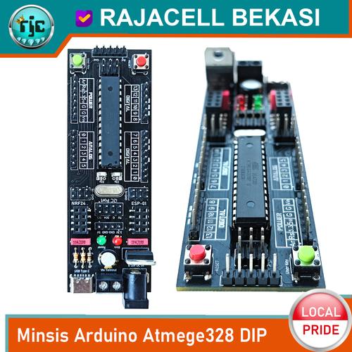 Jual Board Minsis Minimal Sistem Atmega Arduinoo Uno Nano Atmega328P Atmega8 DIP - Micro USB ...