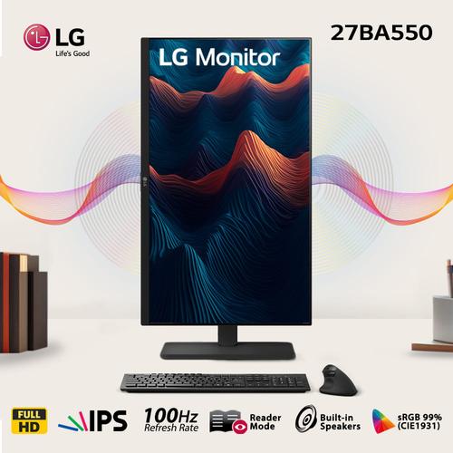 Jual Monitor LG 27BA550-B IPS 27 Inch FHD IPS Ergo Speaker 100Hz HDMI ...
