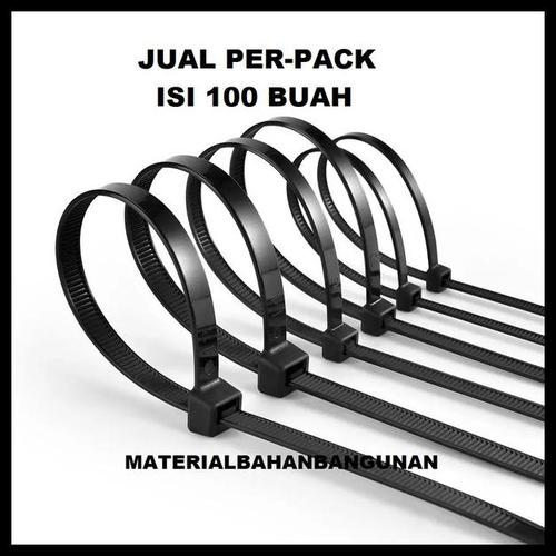 Jual ISI 100 BUAH CABLE TIES 9 X 500 MM TALI PENGIKAT TIS 50 CM TAHAN ...