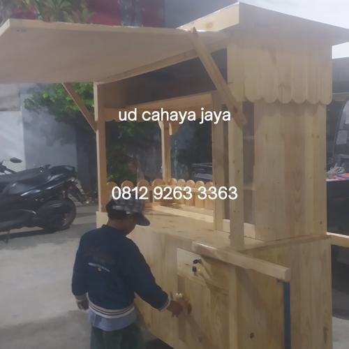 Jual gerobak es/gerobak jualan/booth stand/gerobak kayu - Jakarta Barat ...