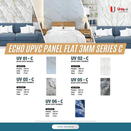 Jual Panel Flat 3mm Series C / UPVC Panel Marble Untuk Dinding Dapur ...