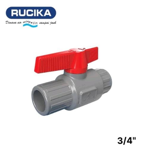 Jual PVC Ball Valve RUCIKA 3/4 Inch DN 20 Polos Stop Kran PVC 3/4 ...
