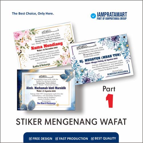 Jual STIKER MENGENANG TAHLILAN / PENGAJIAN 7 / 40 / 100 / 1000 HARI ...