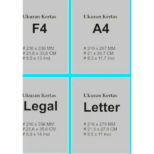 Jual Kertas Art Paper Lembaran ukuran Letter, A4, F4, Legal - Legal - Jakarta Barat ...