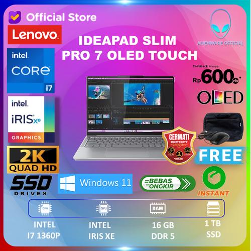 Promo LENOVO Ideapad Slim 7 Pro 14 OLED Touch i7-1360P 16GB 1TB W11 14.0FHD - +ANTIGORES Cicil 0 ...