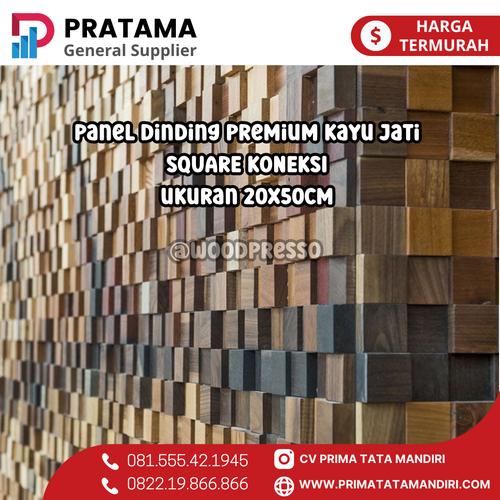 Jual wall panel dinding kayu 3D / wall cladding / panel kayu jati ...