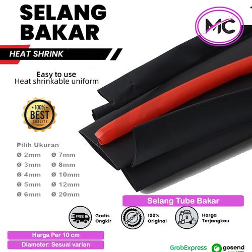 Jual Isolasi Bakar Kabel Selang Bakar Heat Shrink Tube Ukuran 4mm 5mm ...
