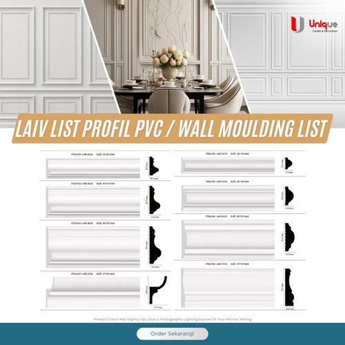 Jual LAIV List Profil PVC / Wall Moulding List Plafond / Wallmoulding Anti Rayap / List Bordes ...