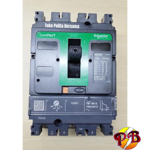 Jual MCCB Circuit Breaker Compact NSX160F 160 Ampere / Breaker MCCB NSX160F 160A 3 Pole ...