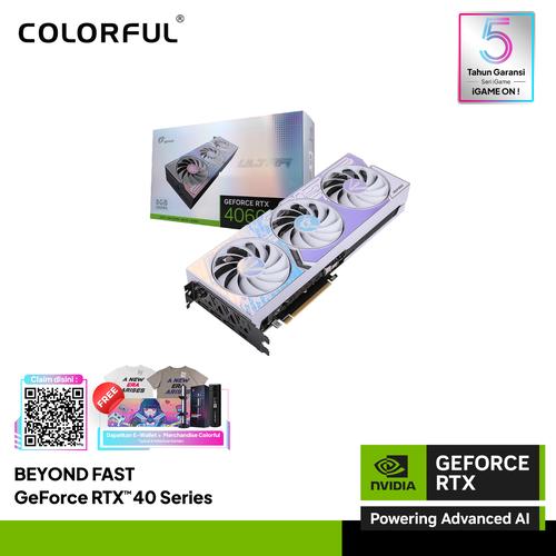 Promo VGA Colorful iGame GeForce RTX 4060 Ti Ultra W OC 8GB - 8 GB ...