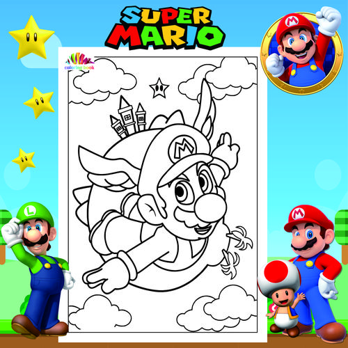 Jual KERTAS MEWARNAI / COLORING / KERTAS GAMBAR / MARIO BROS - MARIO3 ...