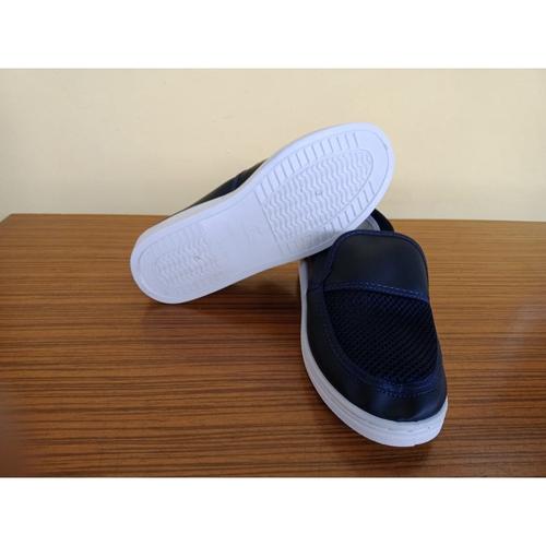 Jual Cleanroom ESD Antistatic PVC Leather Mesh Shoes, Dark Blue ...