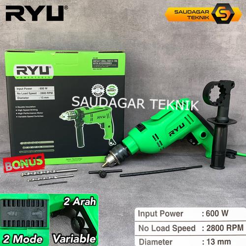 Jual Mesin Bor Tembok Beton Ryu 13mm Impact Drill Ryu RID 13-1 RE ...