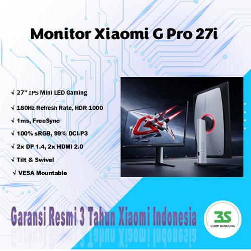 Jual Monitor Xiaomi G Pro 27i Mini LED Gaming G Pro 27i 27 inch 1ms 2K ...