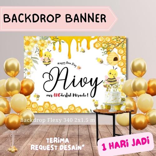 Jual Backdrop Spanduk Banner Tema Custom Ulang Tahun Backwall Dekorasi ...