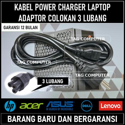 Jual KABEL POWER CHARGER LAPTOP ADAPTOR COLOKAN 3 LUBANG - Jakarta ...