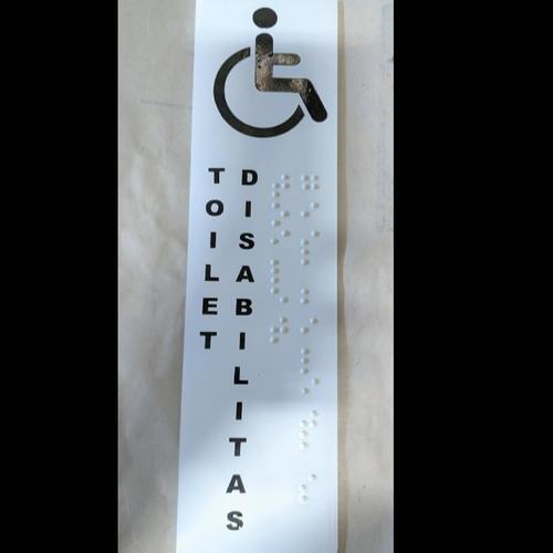 Jual Toilet Disabilitas restroom pintu tanda nama ruang papan Braile ...