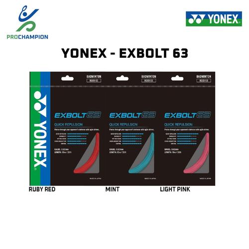 Promo New Color ! Warna Baru ! Senar Badminton Yonex Original String EXBOLT 63 SP - BLACK ...