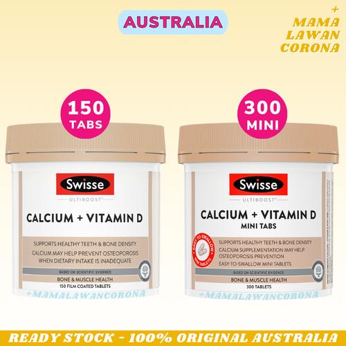 Jual SWISSE Calcium Vitamin D 150 Mini Tabs 300 Tablet D3 1000iu 400 ...