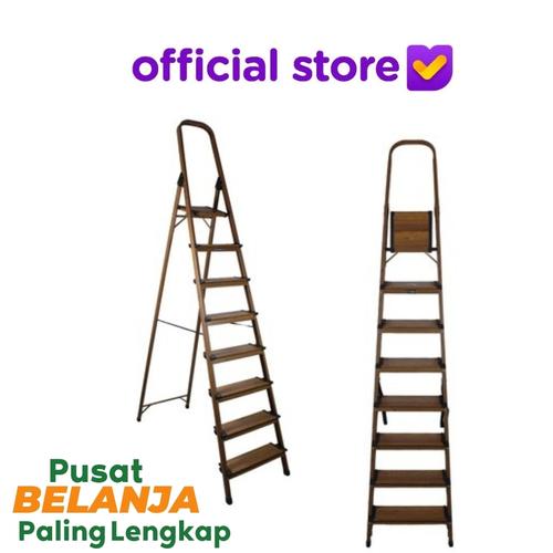 Jual Tangga Lipat Aluminium 8 Wide Steps Motif Kayu - Jakarta Timur ...