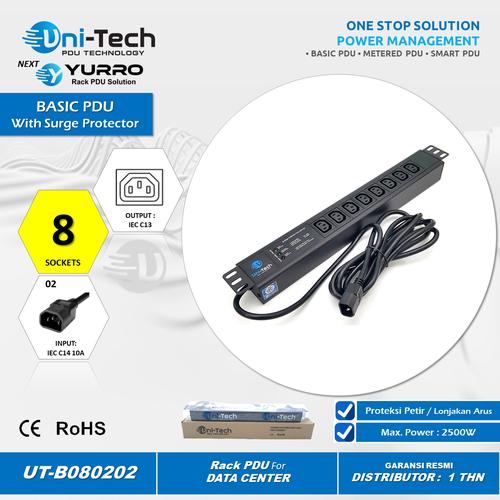 Jual PDU 8 Holes C13 Style with 3LSP, Input C14 10A - Kota Bekasi ...