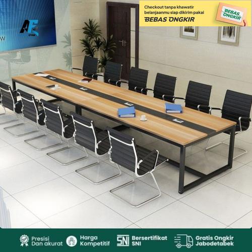 Jual Meeting Table Conference - Meja Rapat Kantor Persegi Panjang Kayu ...