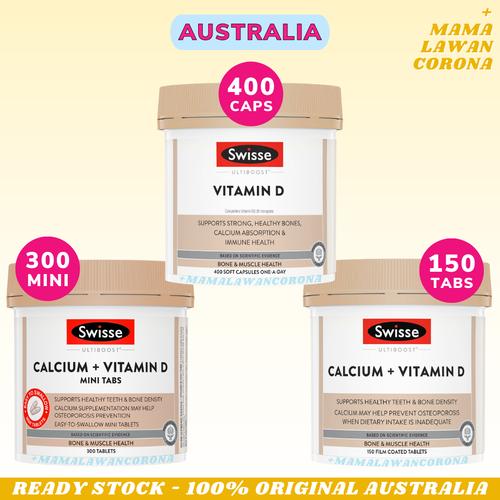 Jual SWISSE Ultiboost Calcium + Vitamin D 150 Tablet Mini Tabs 300 ...