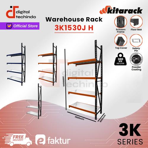 Promo Rak Gudang Besi 300kg / Layer Rack Gudang 3M P 1.5M Jointer Rack ...