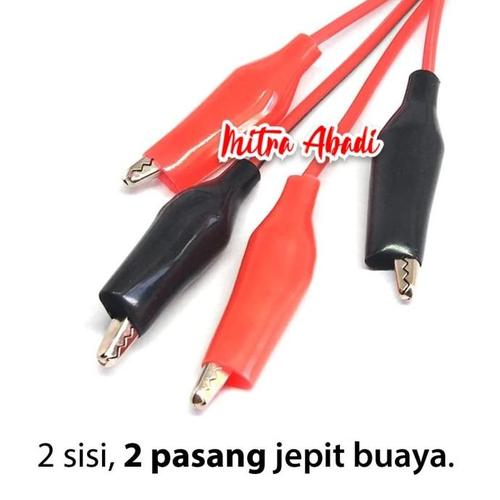 Jual Kabel Jepit Buaya 2 Sisi / 2 Pasang Alligator Clip / Double Ended ...